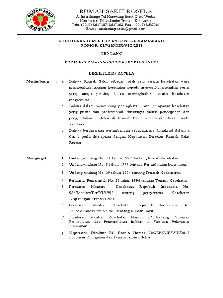SK Panduan Surveilans | PDF