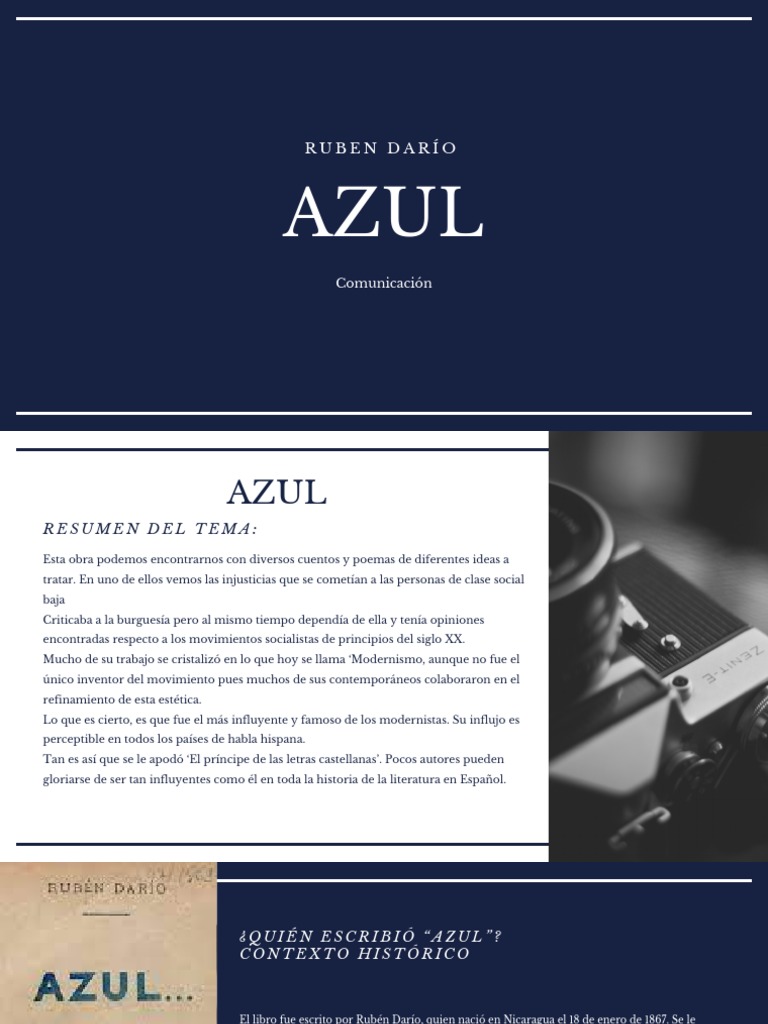 Resumen de "Azul" de Rubén Darío | PDF | Poesía