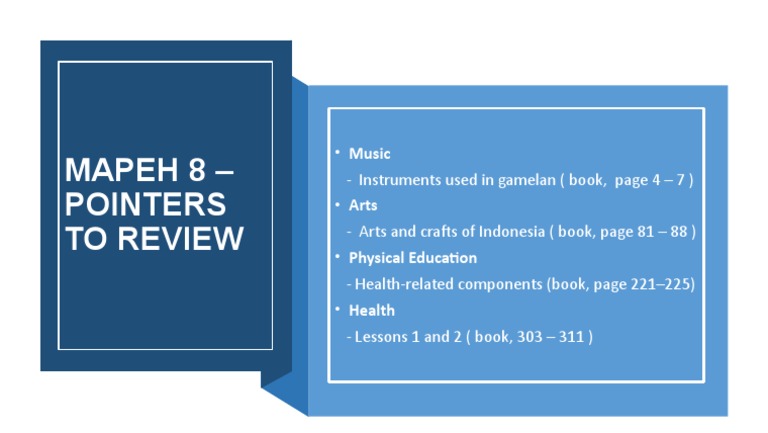 Mapeh 8 - Pointers To Review | PDF