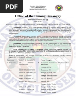 Executive Order No. 014 S. 2022 - REORGANIZING THE BARANGAY COUNCIL FOR ...