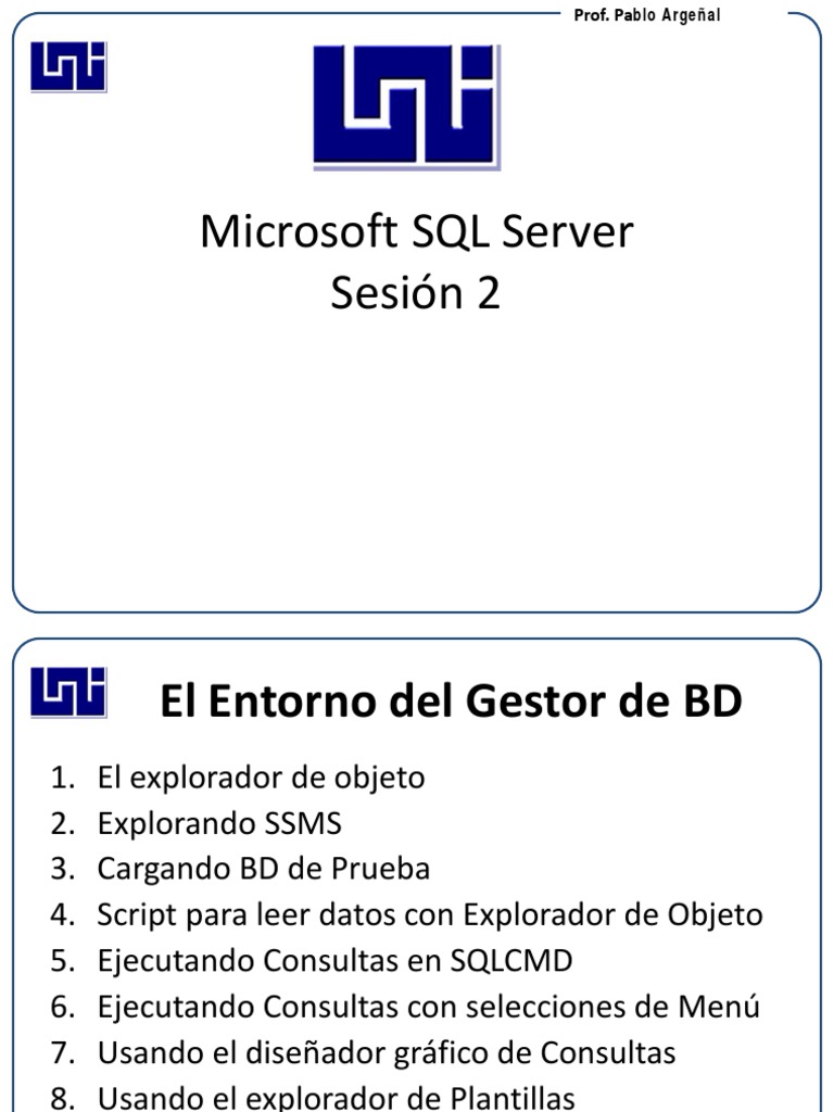 Práctica Sesión No 2 | PDF | Servidor SQL de Microsoft | Bases de datos
