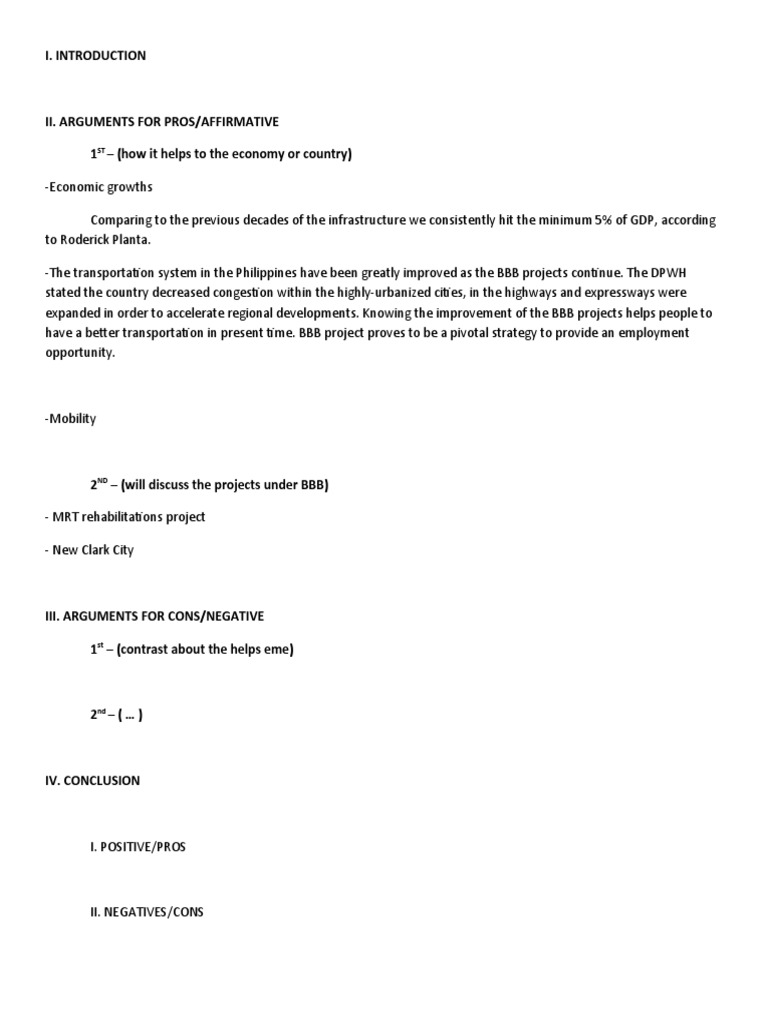 DEBATE BBB Project New | PDF | Business