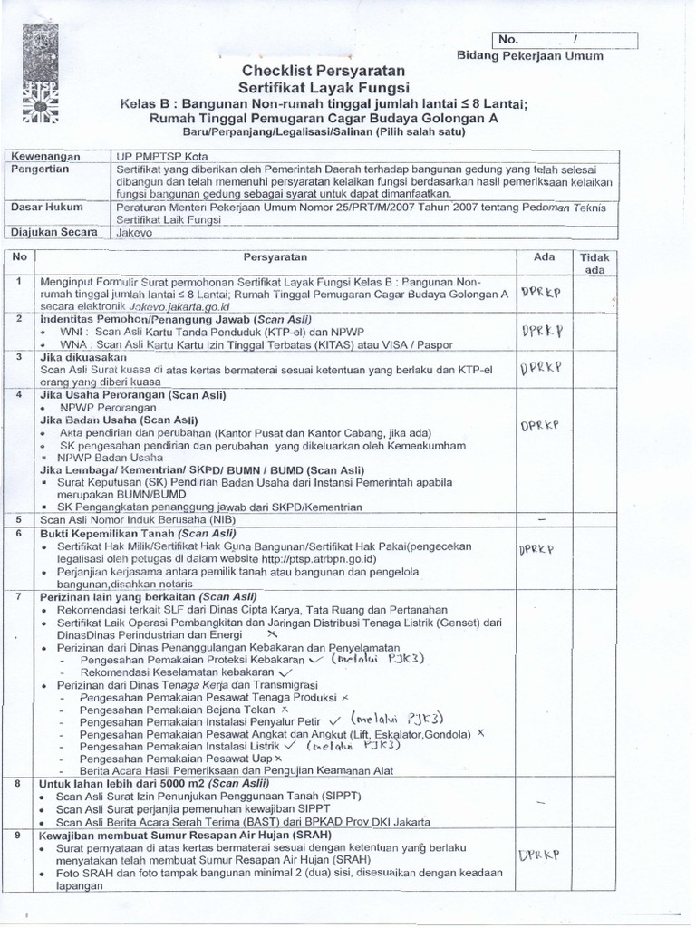 Persyaratan SLF | PDF