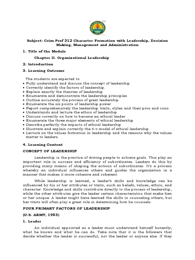 Character Formation 2 Module 2 | PDF