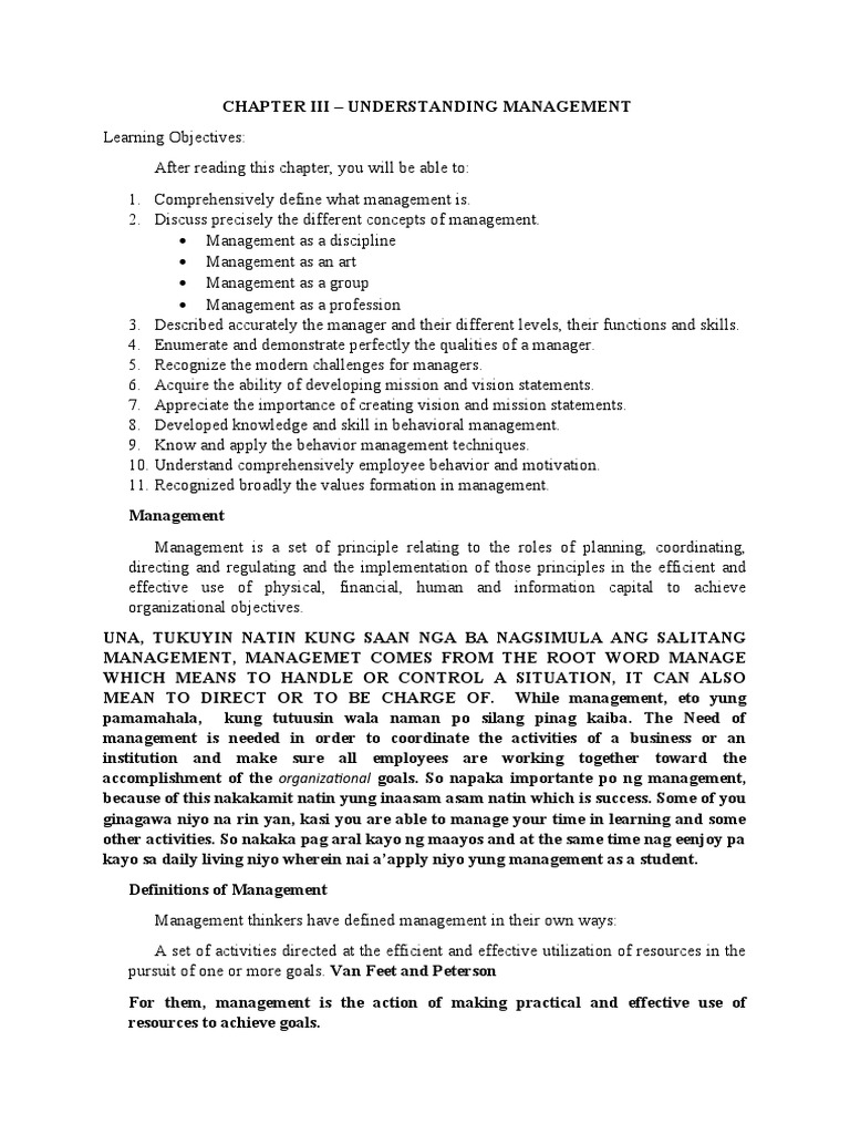 Principles of Effective Management | PDF | Leadership | Competence ...