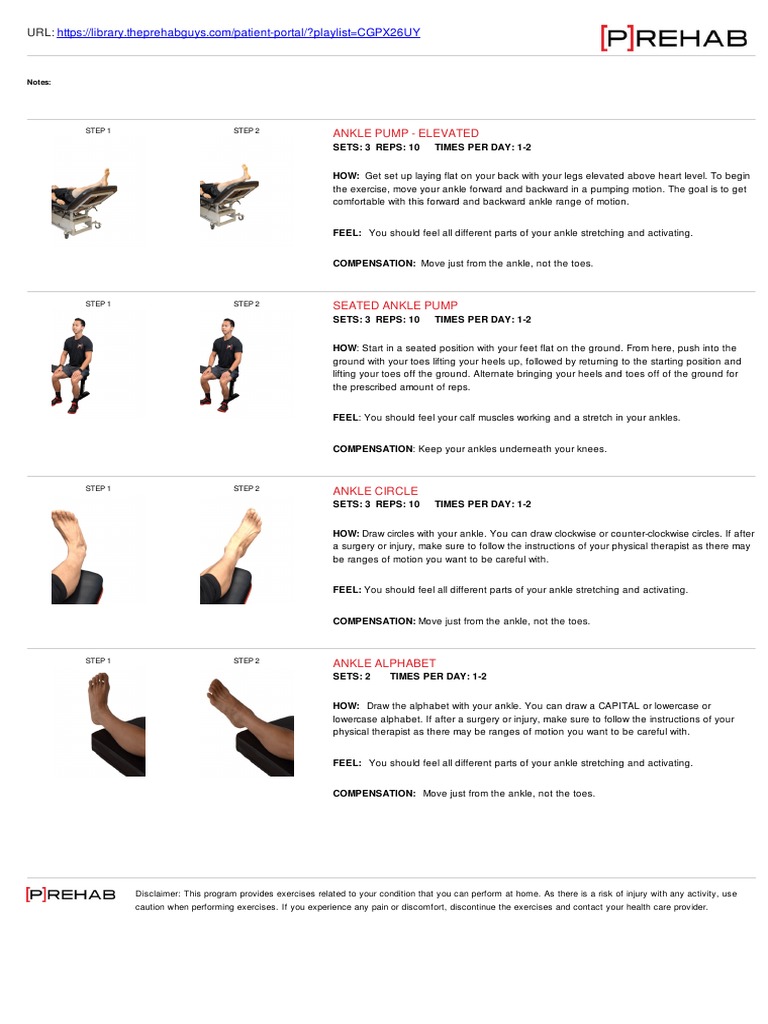 Ankle Sprain Rehab 1 | Download Free PDF | Ankle | Foot