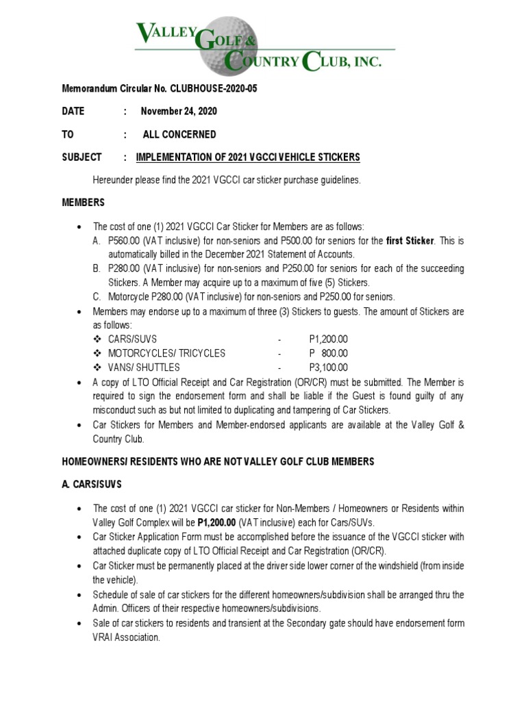 2021 Car Stickers Memo | PDF | Truck | Car