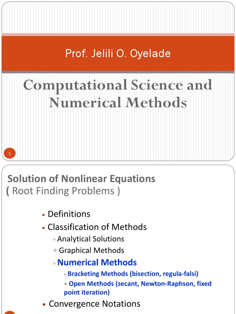 CSC 431 Lecture Note | PDF | Zero Of A Function | Interpolation CSC 431 Lecture Note | PDF | Zero Of A Function | Interpolation