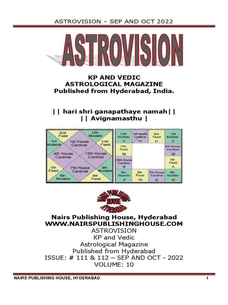 Astrovision Sep & Oct 2022 | Download Free PDF | Planets In Astrology ...