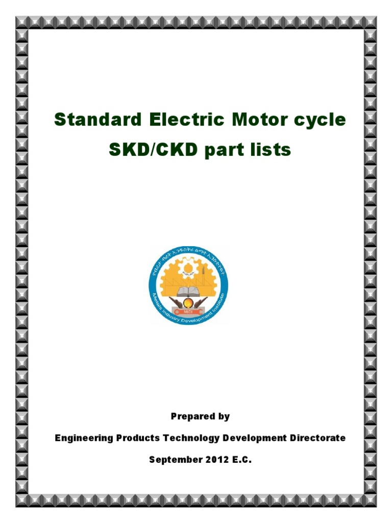 #3 Standard Electric Motor Cycle SKD CKD2 Final | PDF | Vehicles ...