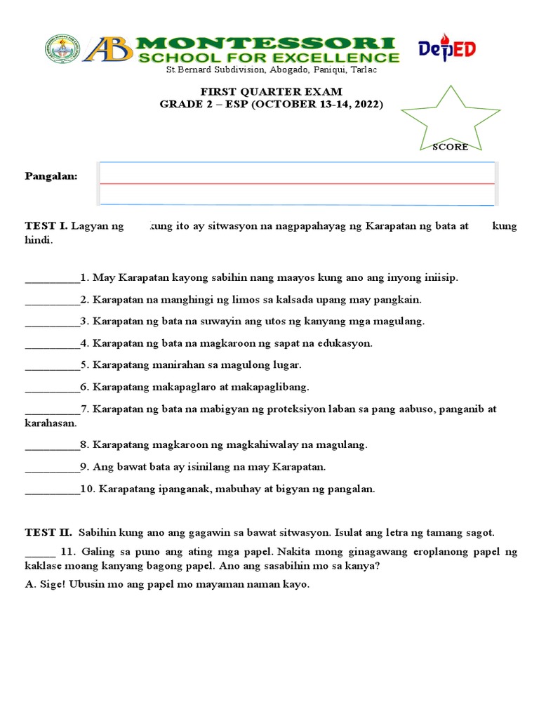 Grade-2 VALUES | PDF