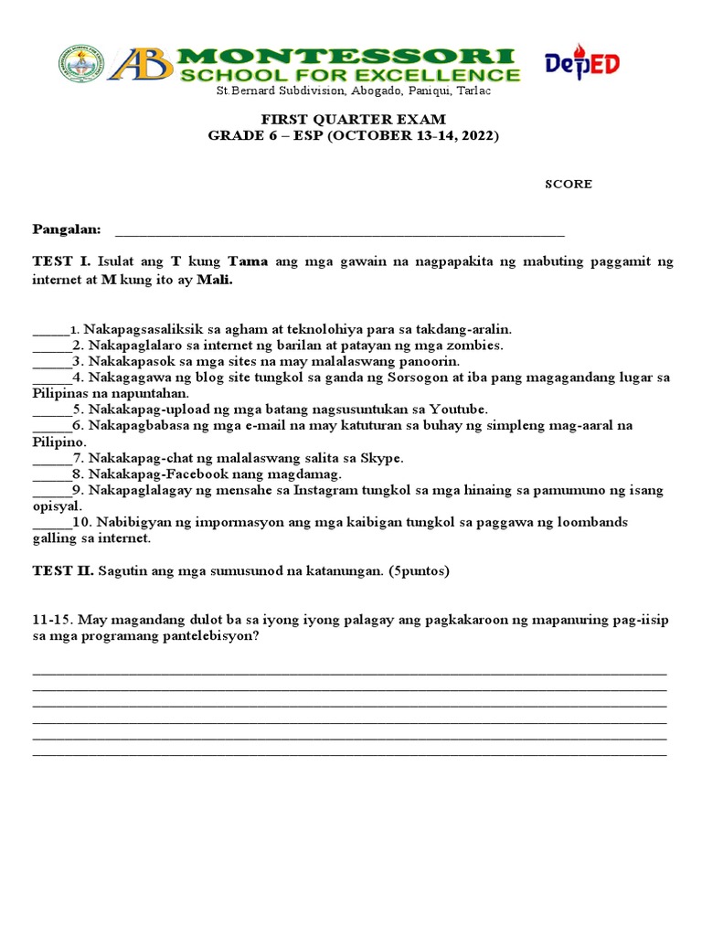 Grade-6 VALUES | PDF