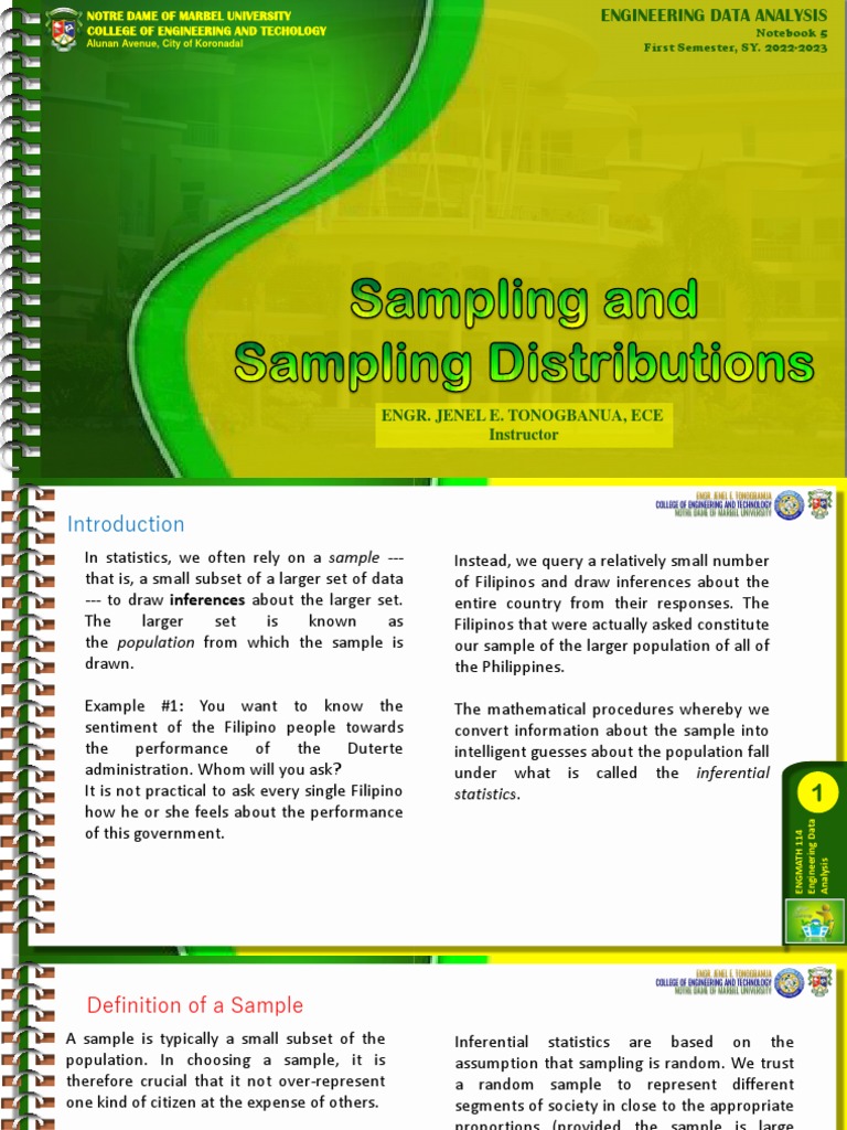 EDA Notebook 5 Sampling Distributions | PDF EDA Notebook 5 Sampling Distributions | PDF