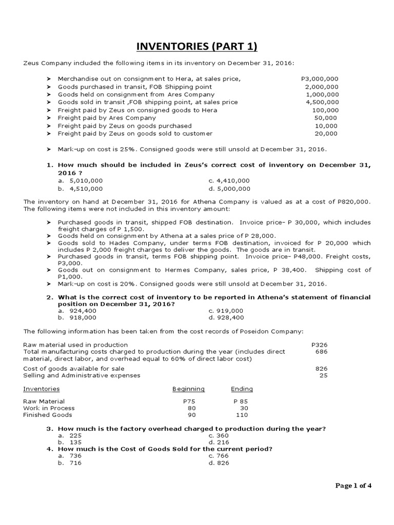 Problem Solving (Part 1) | PDF | Inventory | Business Economics