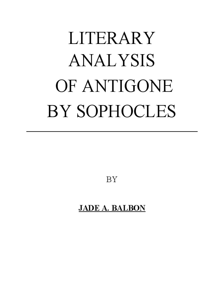 Antigone: A Tragic Analysis by Sophocles | PDF | Sophocles | Ancient ...