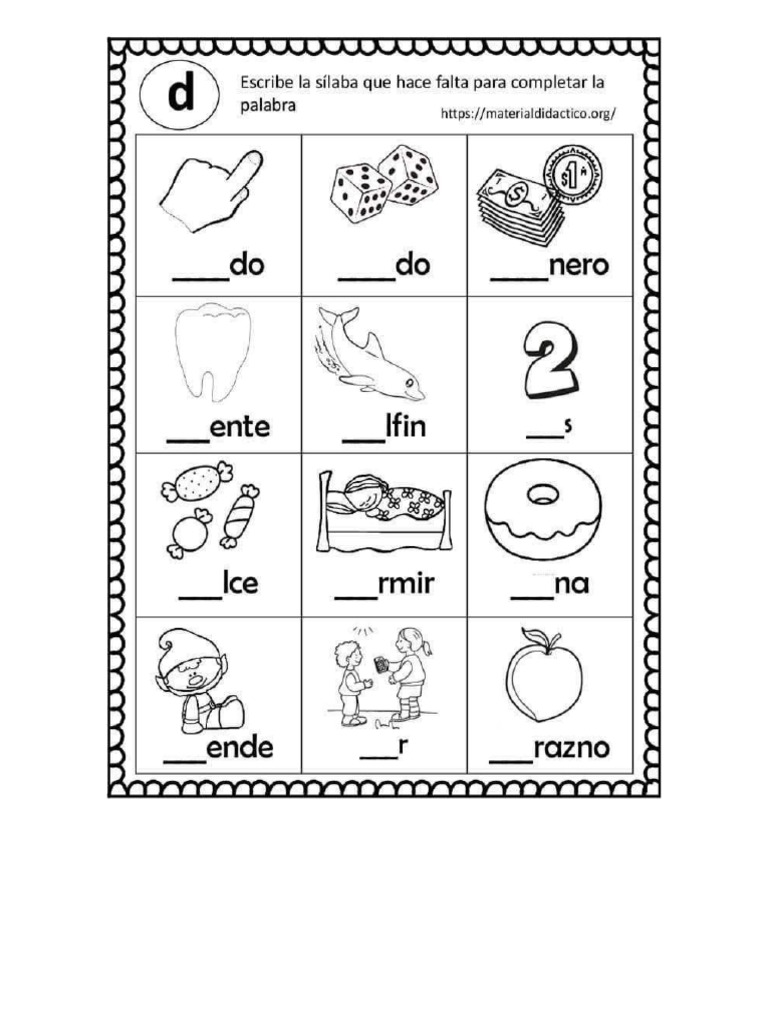 Actividades Con La Letra D Y F Pdf