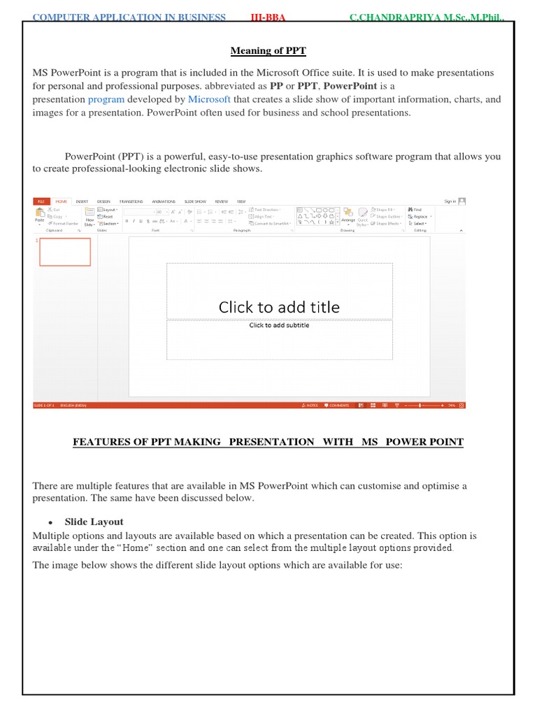 Unit-4 (CAB) | PDF | Microsoft Power Point | Software