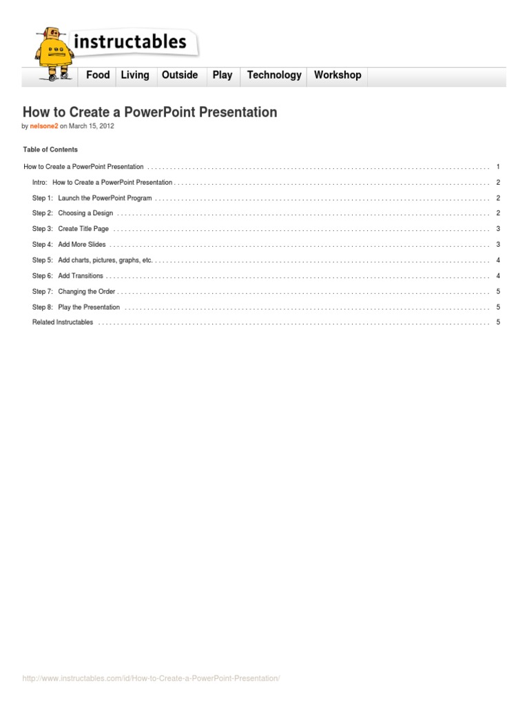 How To Create A PowerPoint Presentation | PDF | Microsoft Power Point ...