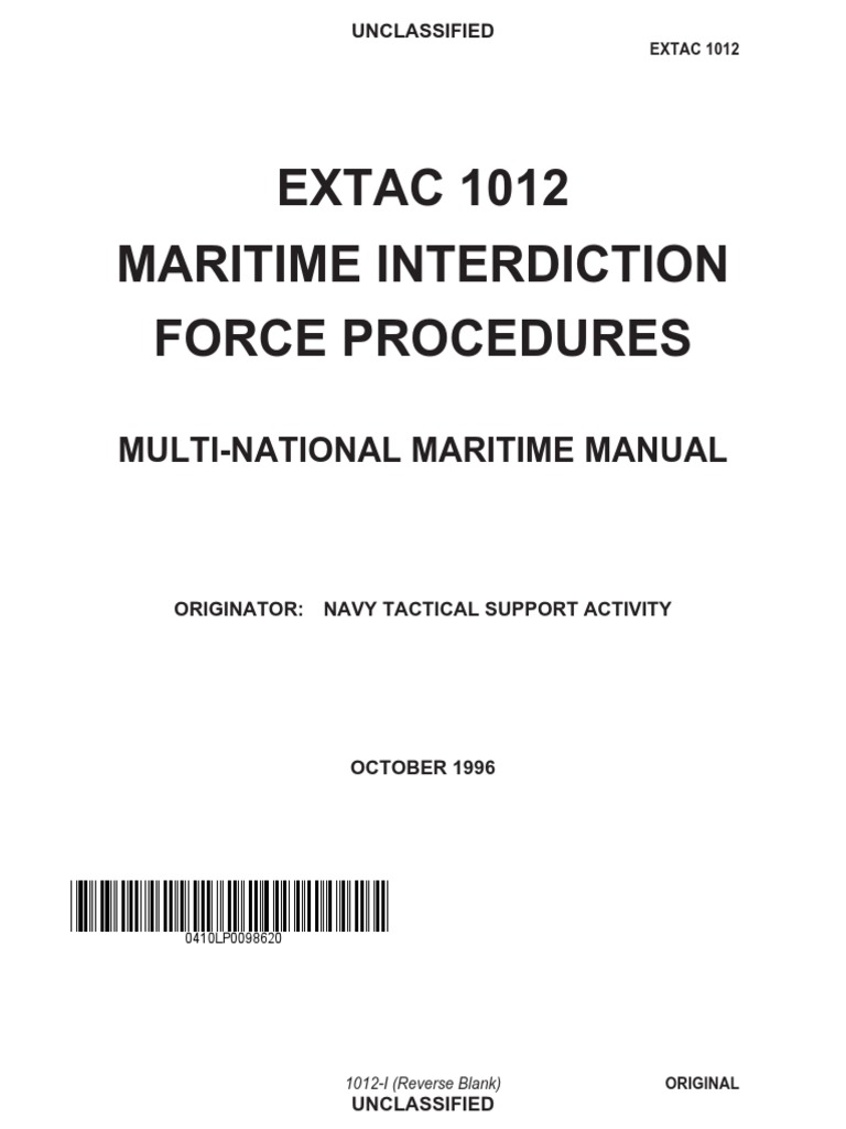 EXTAC 1012: Maritime Interdiction Ops | PDF | United States Navy ...