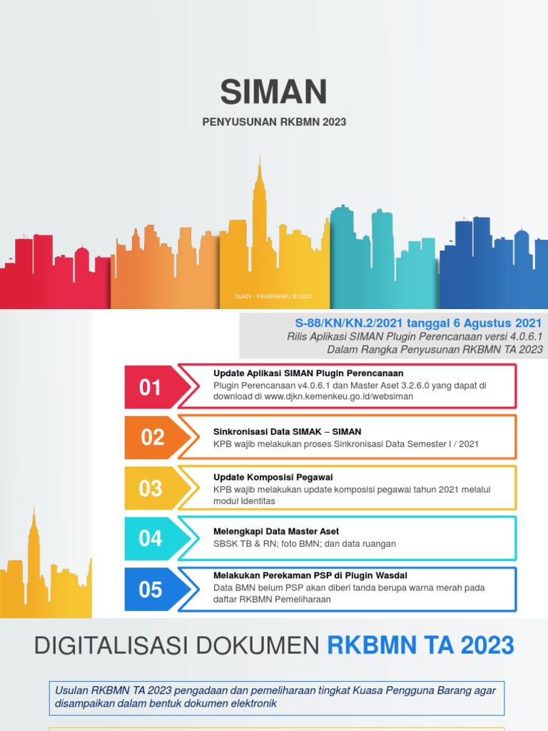 Siman - Penyusunan RKBMN 2023 | PDF