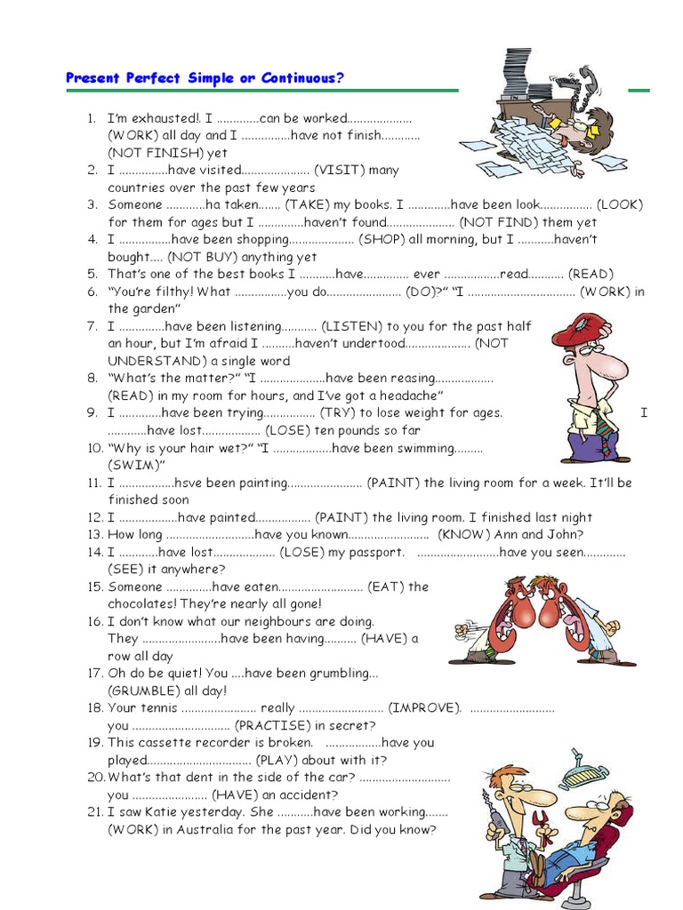 Present Perfect Simple and Continuous | PDF