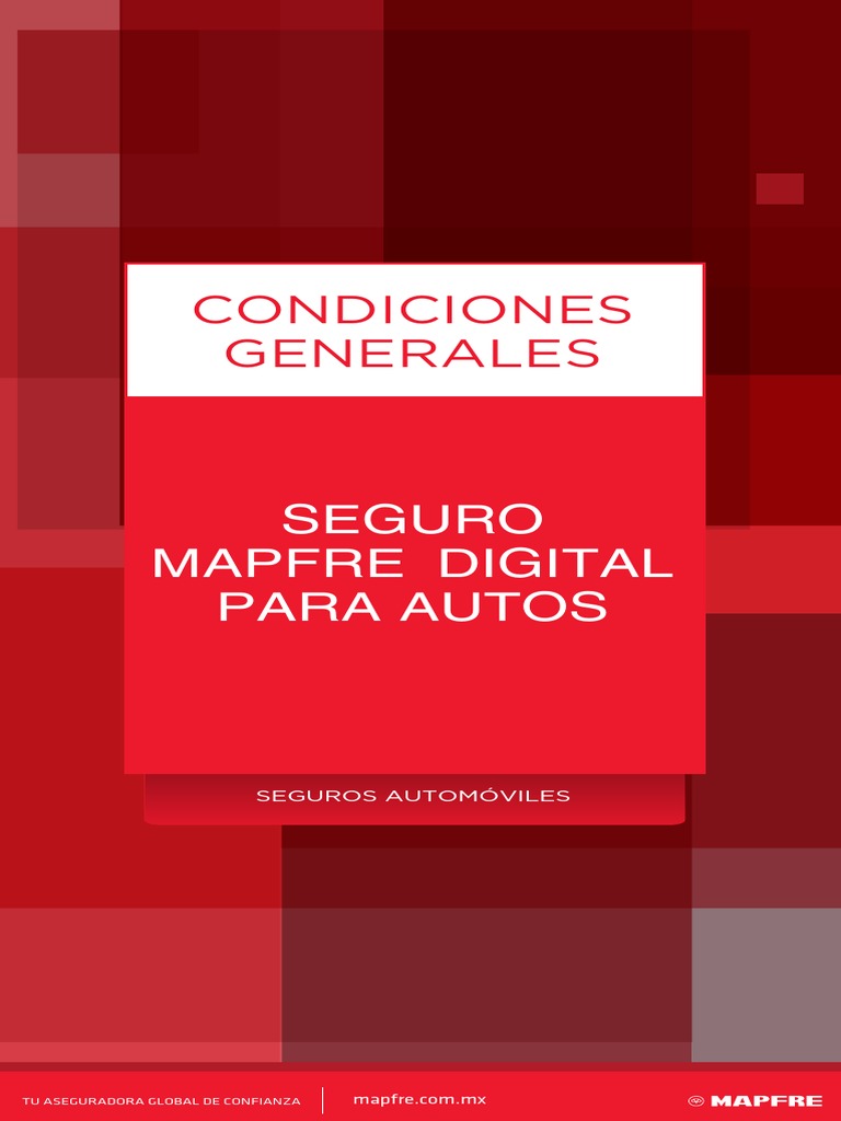 Seguro Mapfre Digital Autos 20-11-20 | PDF | Póliza de seguros | Seguro