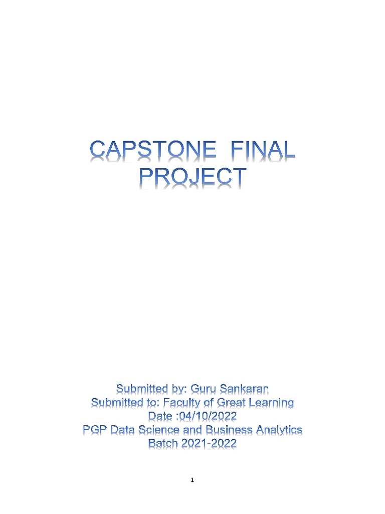 Capstone Project Submission | PDF