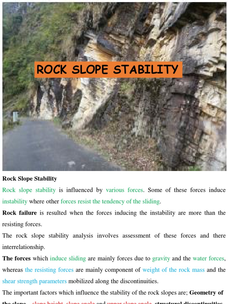 Rock Slope Stability Analysis and Failures | PDF | Applied And ...