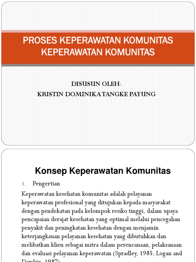 Proses Keperawatan Komunitas | PDF