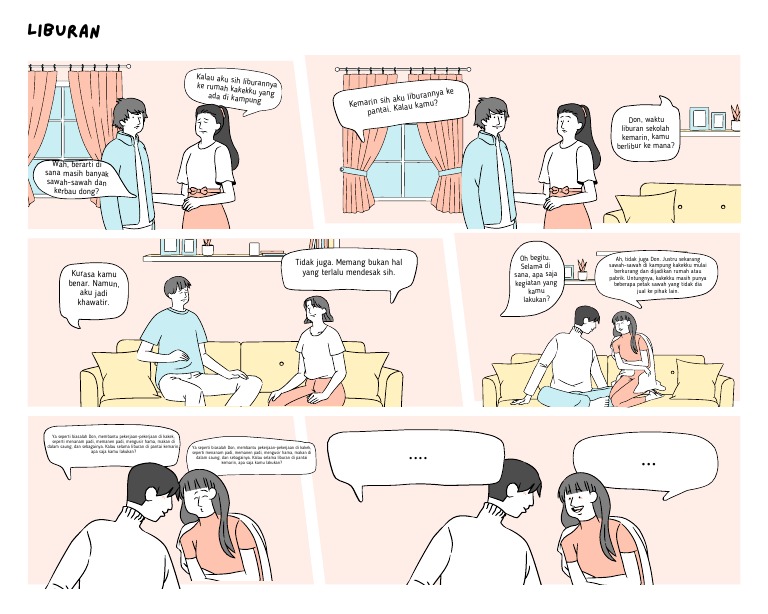 Komik Strip 6 Panel Pasangan Cinta Peach | PDF