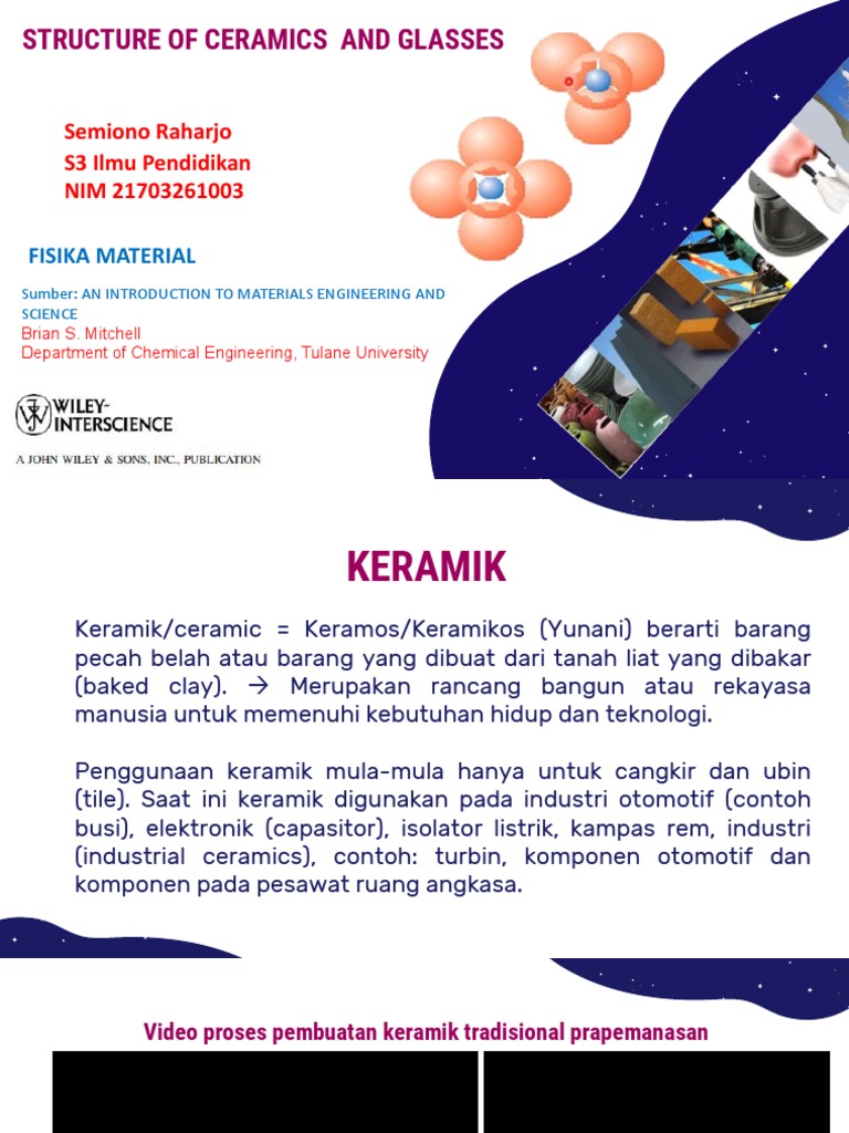 Struktur Keramik Dan Kaca - Semiono Raharjo Present | PDF