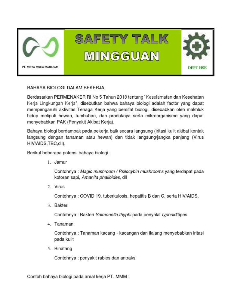 Bahaya Biologi | PDF