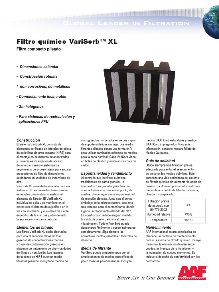 Vari Sorb XL | PDF | Filtración | Humedad