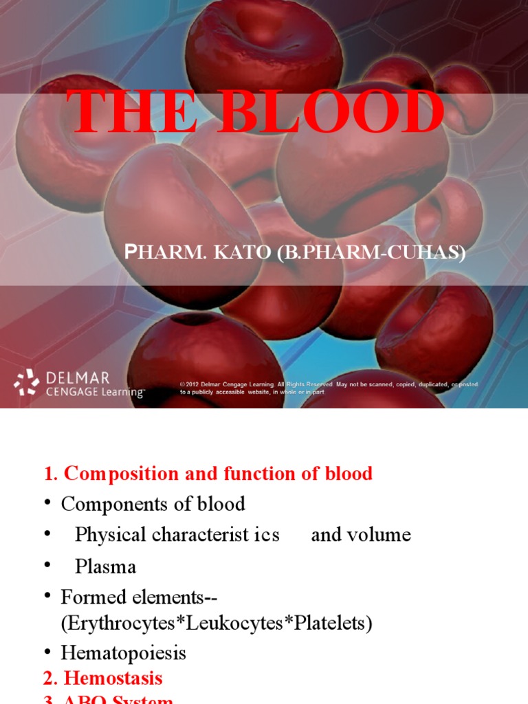 The Blood and Its Constituents | PDF | Blood Type | White Blood Cell