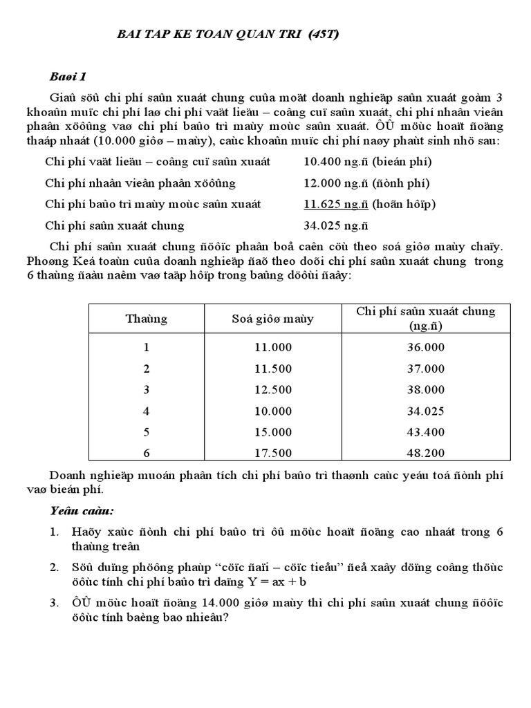 Bai Tap KTQT 45T Online 2021 | PDF