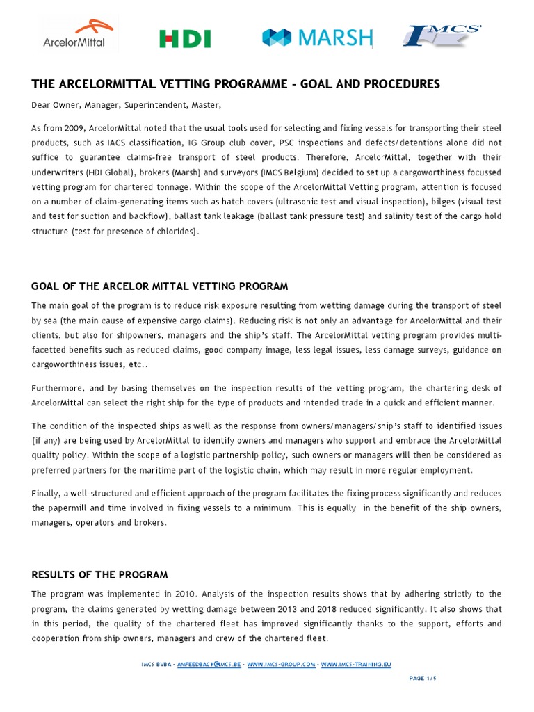 AMVP Program Explanations | PDF | Ships