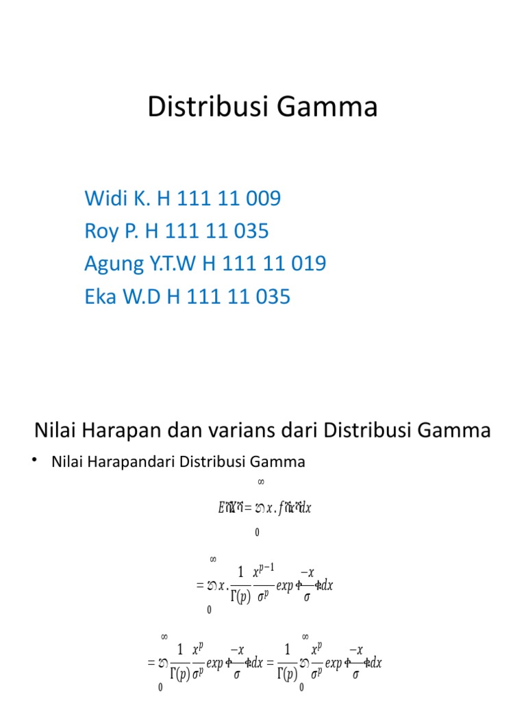 Distribusi Gamma | PDF