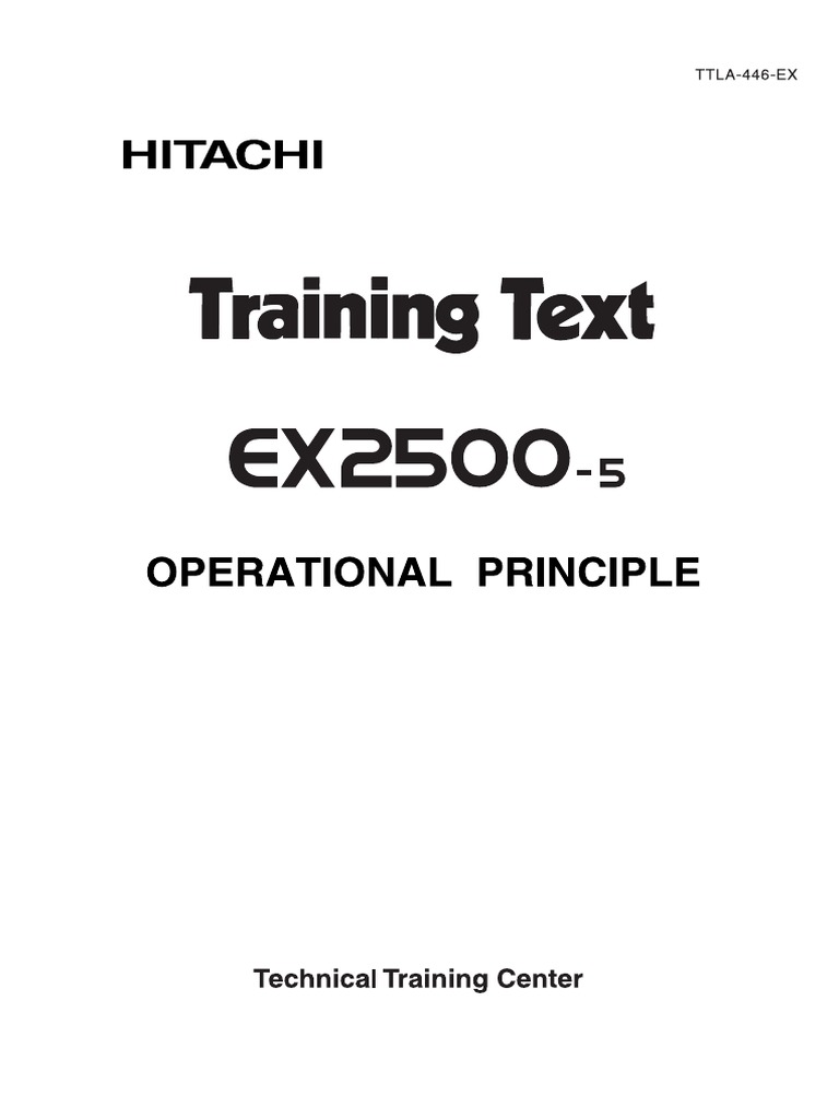 Ex2500-5 Operational Principle (Ttla0446) | PDF | Pump | Valve