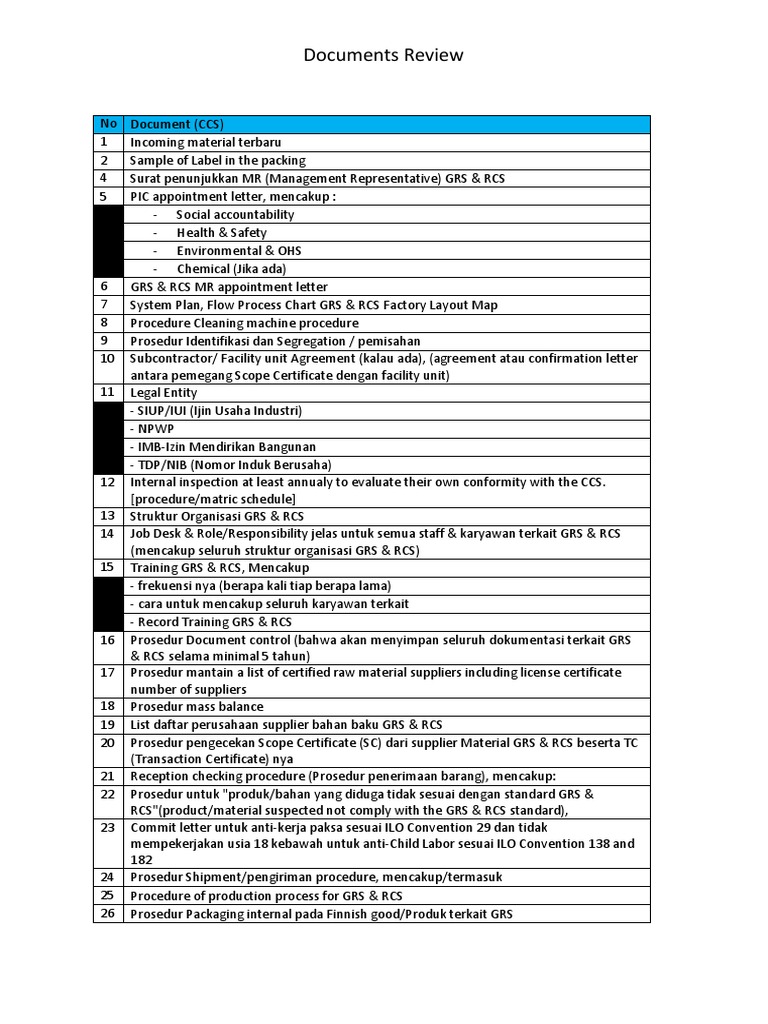 Guidence Checklist For Client | PDF