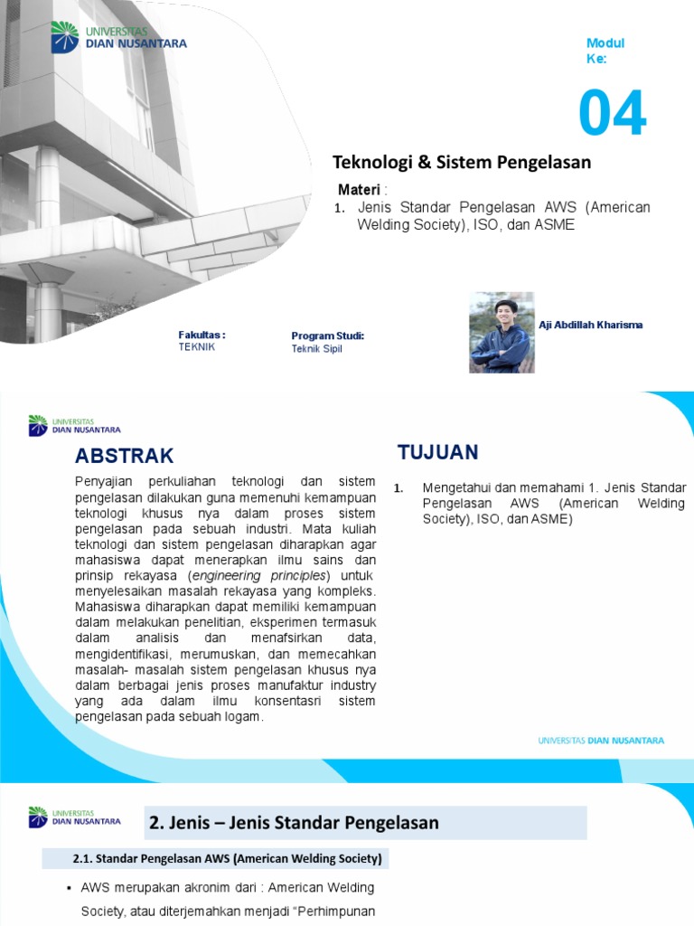 File PPT Pertemuan 4 (Teknologi & Sistem Pengelasan) | PDF