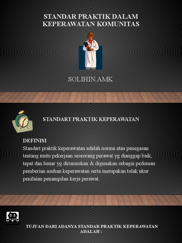 (SOLIHIN) Standar Praktik Dalam Keperawatan Komunitas 1 | PDF