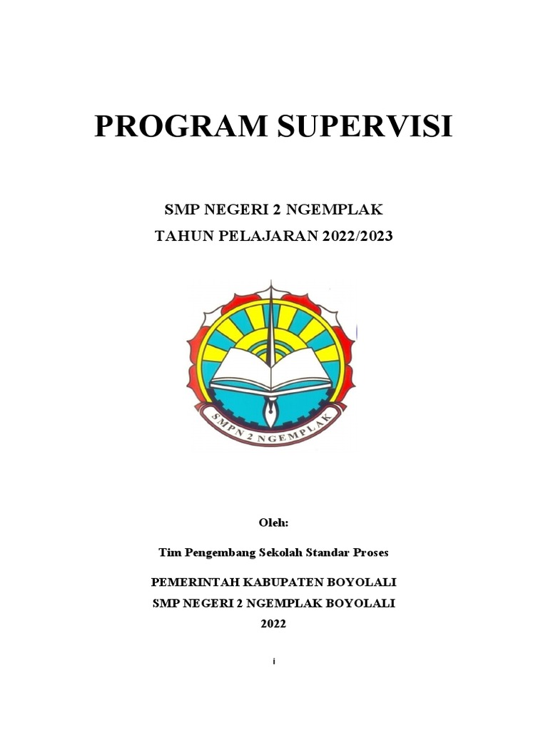 Program Supervisi 2022 | PDF