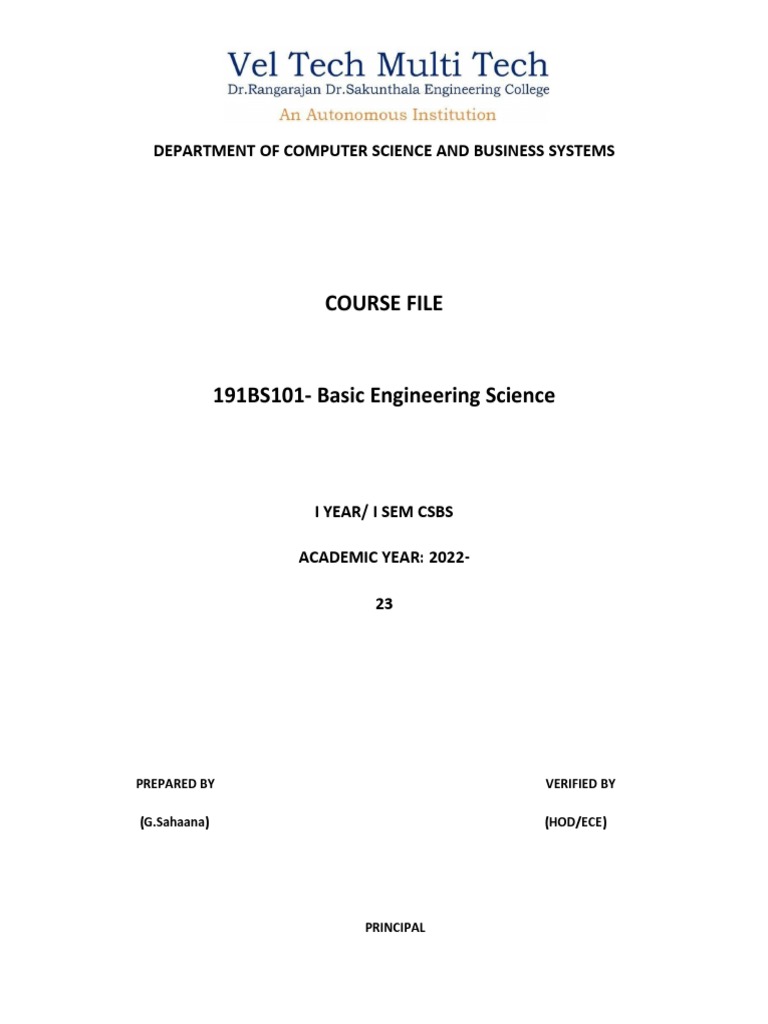 BS-CSBS Course File | PDF | Engineering | Leadership