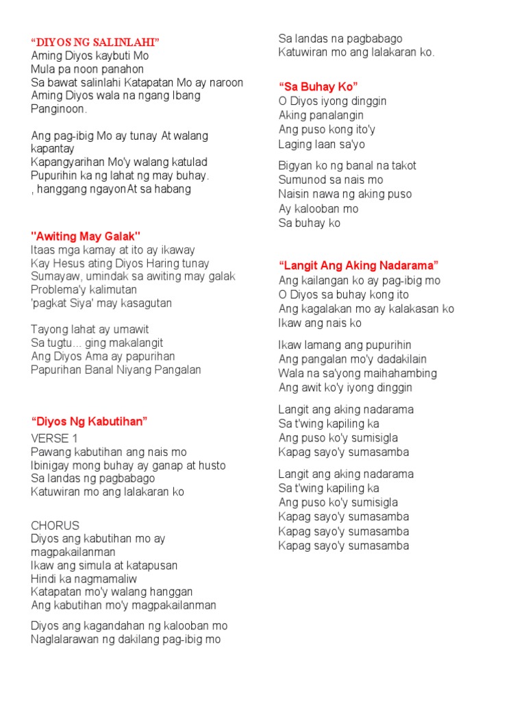 Diyos NG Kabutihan | PDF