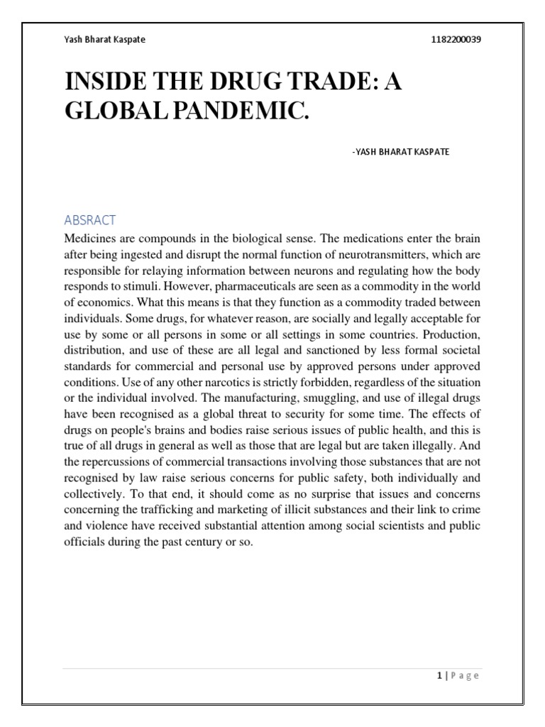 Inside The Drug Trade - Criminal Law Research Paper | Download Free PDF ...