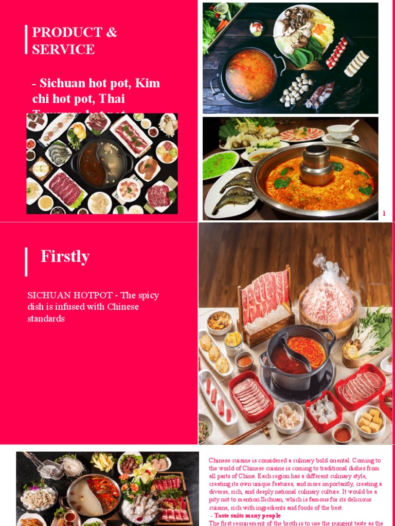 Product & Service: - Sichuan Hot Pot, Kim Chi Hot Pot, Thai Tomyum Hot Pot | PDF