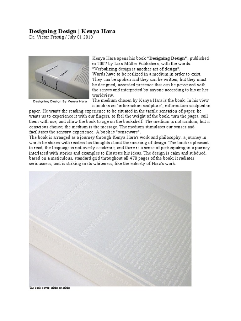 Designing Design | PDF | Senses | Perception