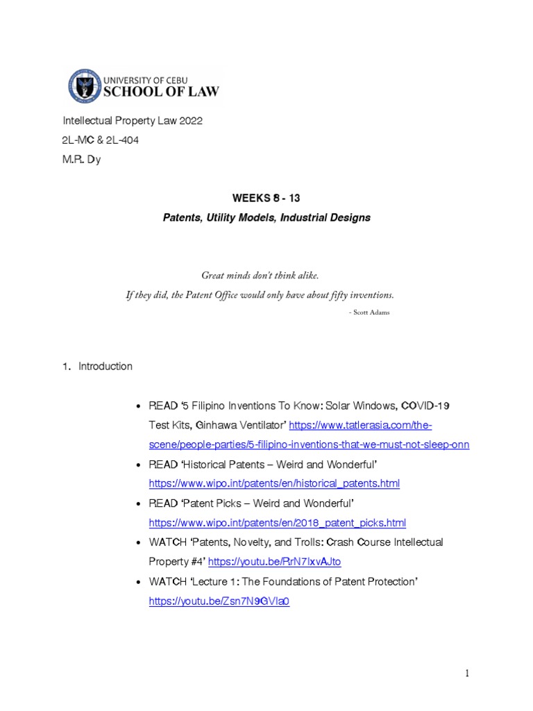 Law Students' Patent Guide | PDF | License | Patent