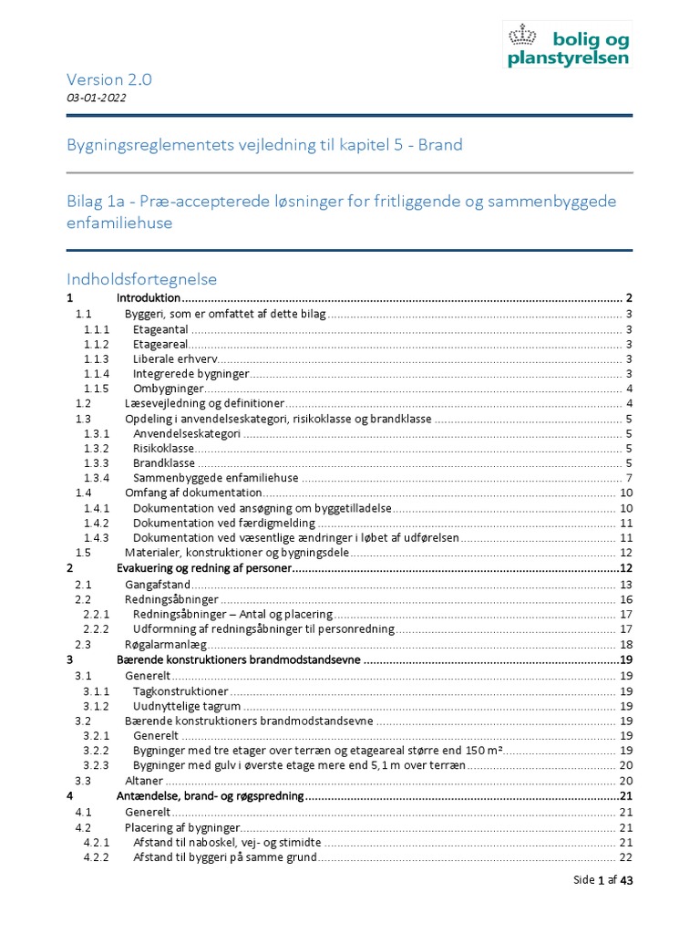 Bilag 1a Fritliggende Og Sammenbyggede Enfamiliehuse Ver 20 20220103 | PDF