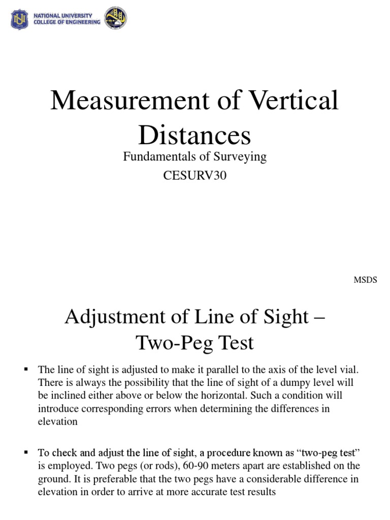 1.6 Measurement of Vertical Distances | PDF | Metrology | Applied And ...